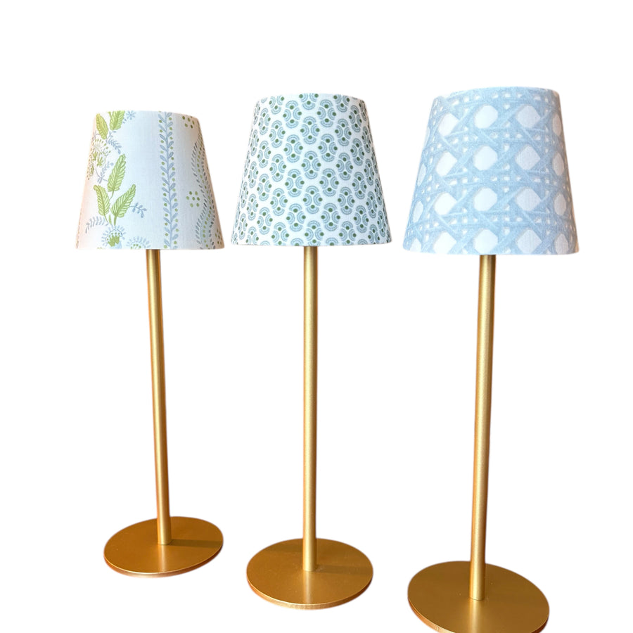 Lampshades for LED Cordless Lamp in Blue Green | Tablescape Decor ...